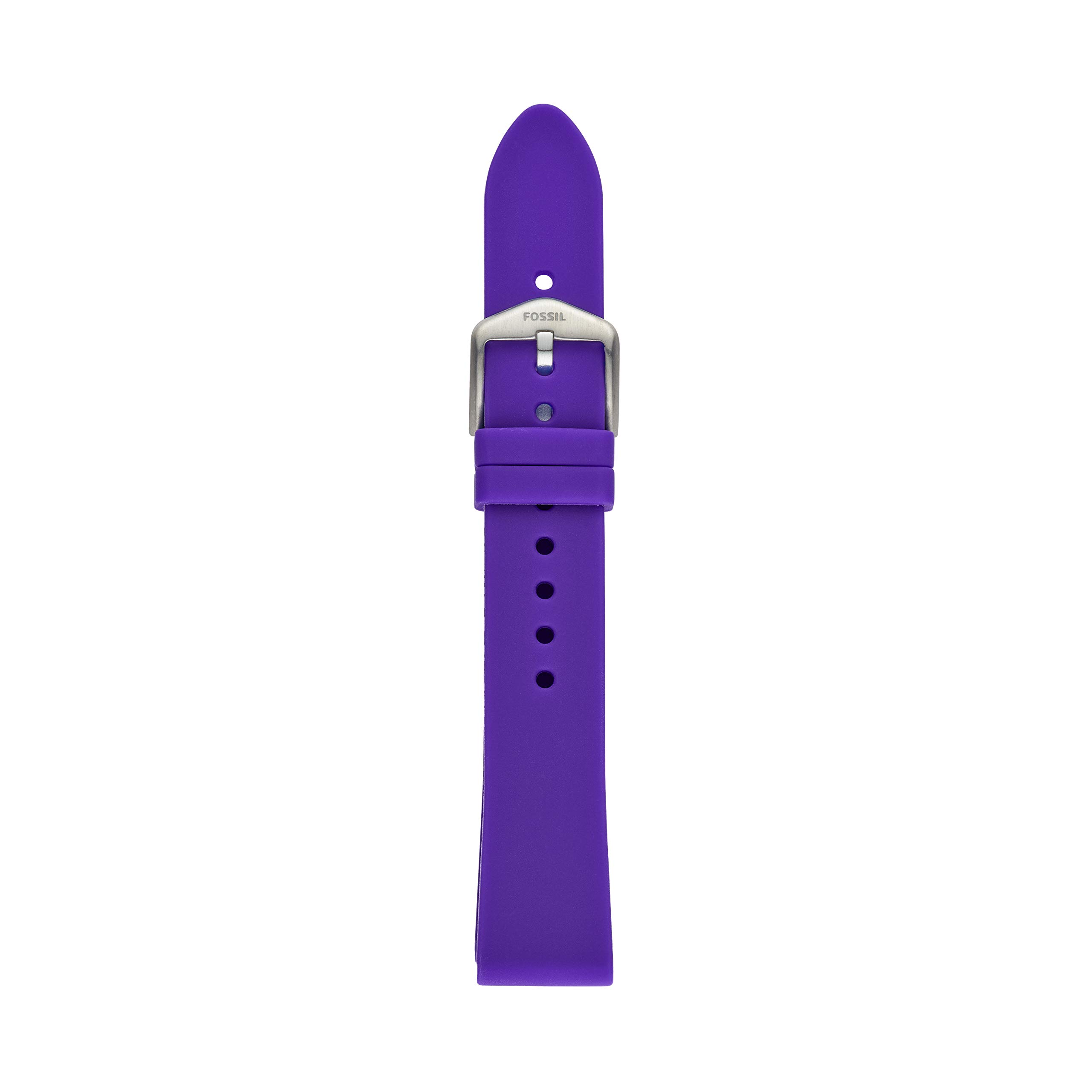Fossil Women's 18mm Silicone Watch Band, Color: Bright Purple (Model: S181411)