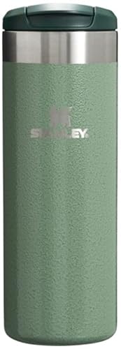 Stanley AeroLight Transit Bottle, Vacuum Insulated Tumbler for Coffee, Tea and Drinks with Ultra-Light Stainless Steel, 16 Oz, Hammertone Green