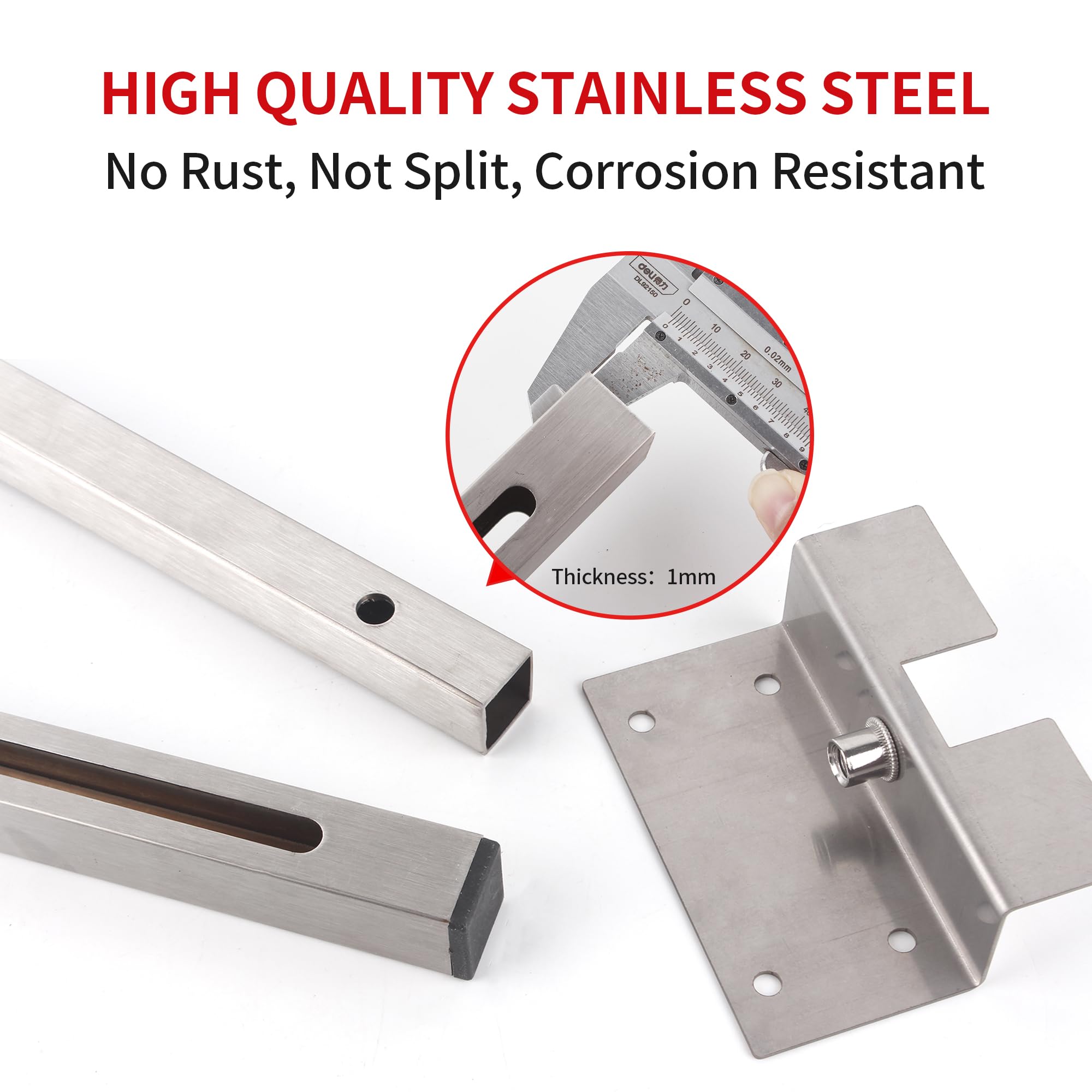 TYESTAND CPT-4 Undermount Sink Supports Brackets Adjustable Stainless Steel Installation Kit for Heavy Duty Undermount Kitchen Sink (28-39.4 inches(71-100cm))