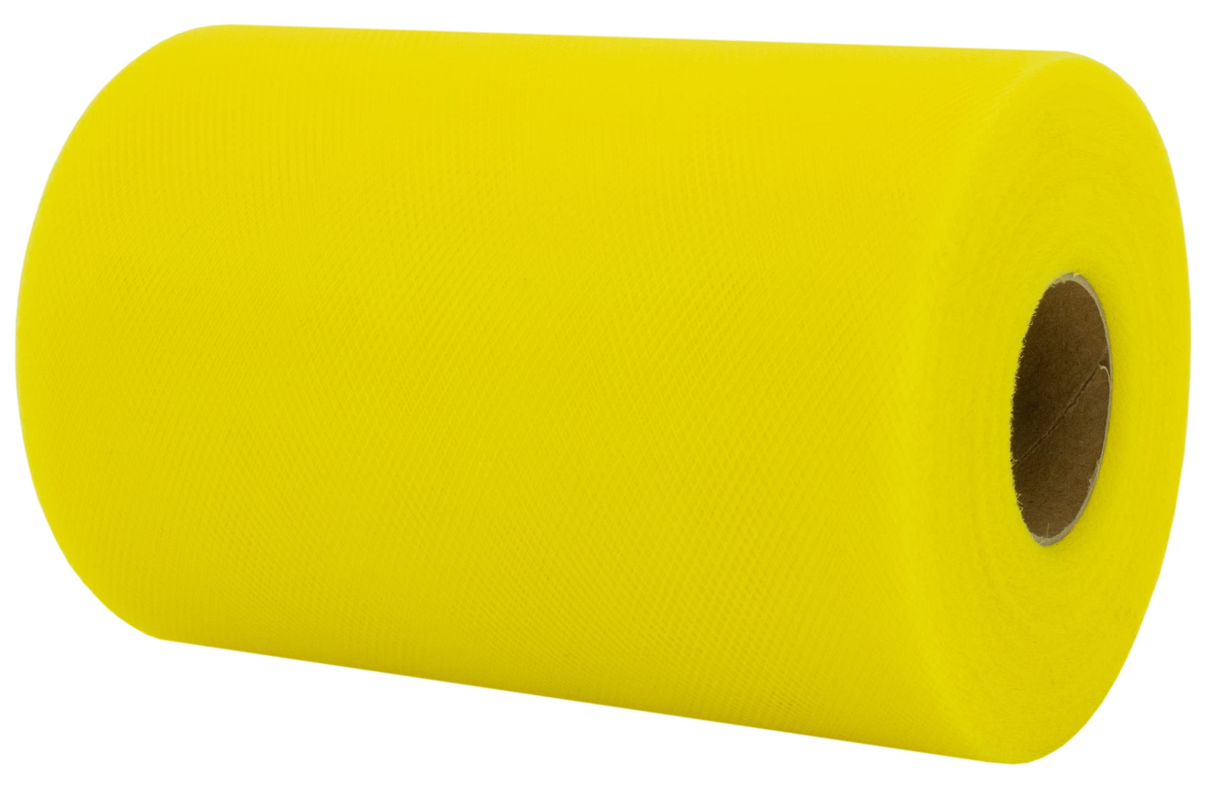 Tulle Fabric Roll | 6β by 100 Yards | Polyester Spool for Crafts Decorations Tutu Weddings Costumes Skirts Parties Gift Bow and More β by Craft Forge (Yellow)