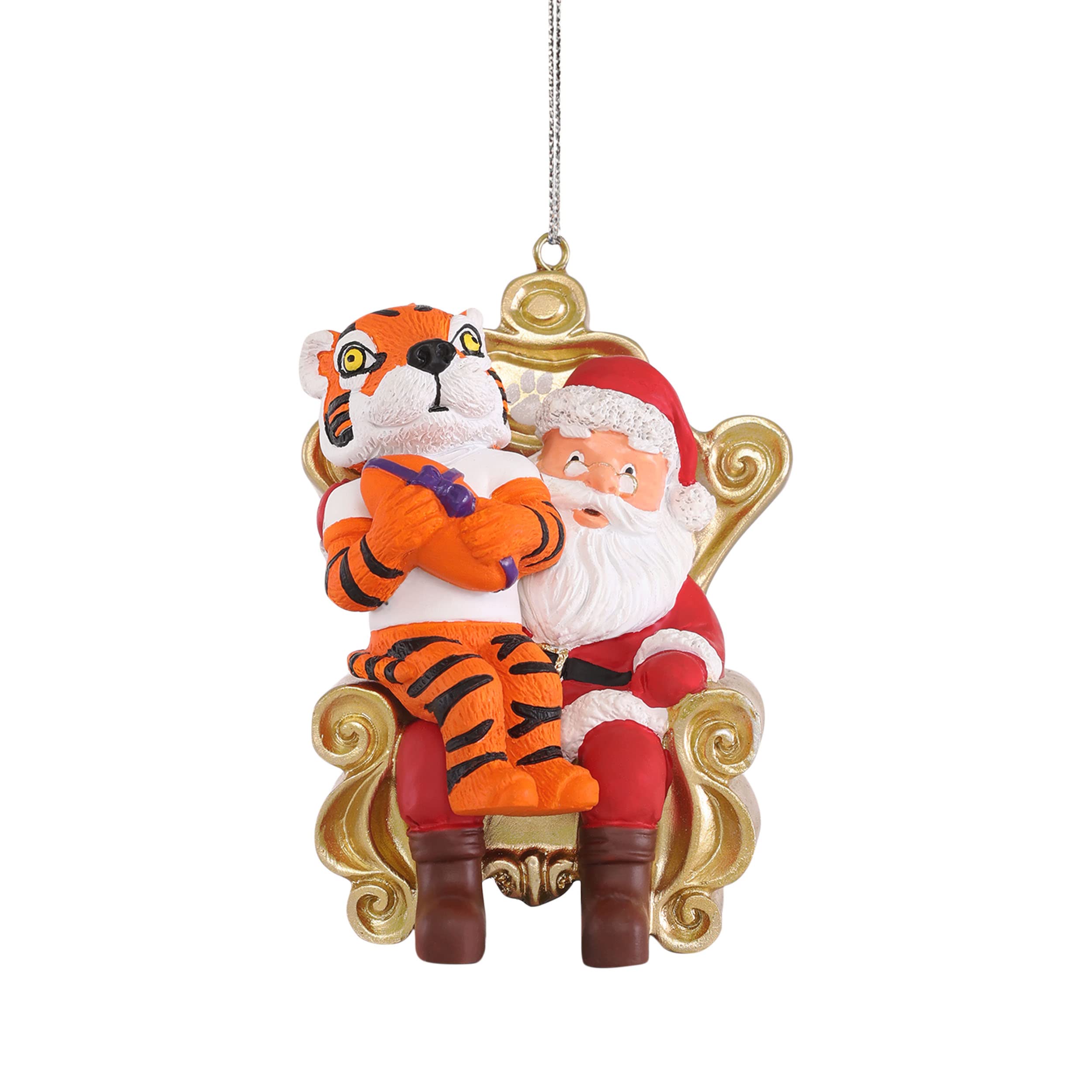 FOCO Pittsburgh Panthers NCAA Mascot On Santa's Lap Ornament - ROC