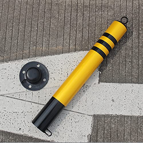 Removable Car Parking Space Lock High 750mm Parking with Padlock & Screw Parking Barrier Post Easy Installation (Black Yellow) (Black Yellow)