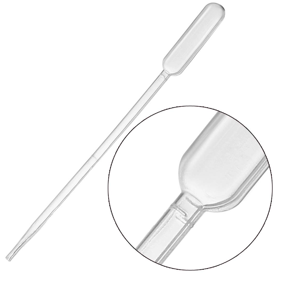 uxcell 20 Pcs Plastic Disposable Pipettes 0.5ml, Clear Transfer Pasteur Pipettes, 112mm Length, Liquid Dropper for Lab