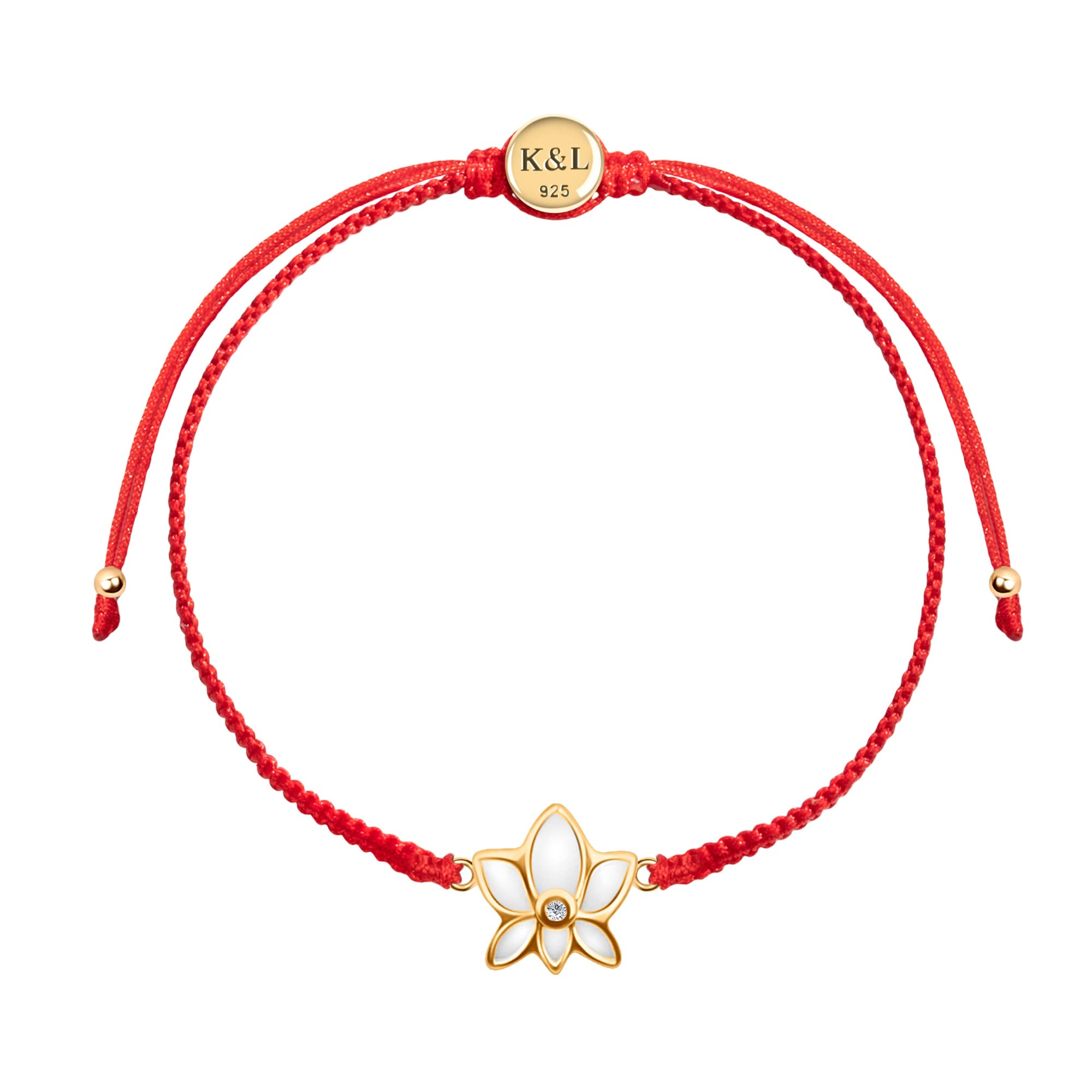 KARMA AND LUCK Women's 925 Sterling Silver, Adjustable Drawstring Closure Red String Bracelet for Spiritual Power | 6" - 9" adjustable | Available in Cross, Lotus and Heart Charm (Cross)
