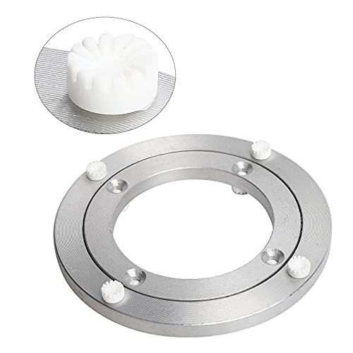 Silent Turntable Plate Table Bearing Rotating Tray - Improved Mute Aluminum Alloy Hardware - Stable and Non-Slip Lazy Susan Hardware Turntable Bearing(5 In)