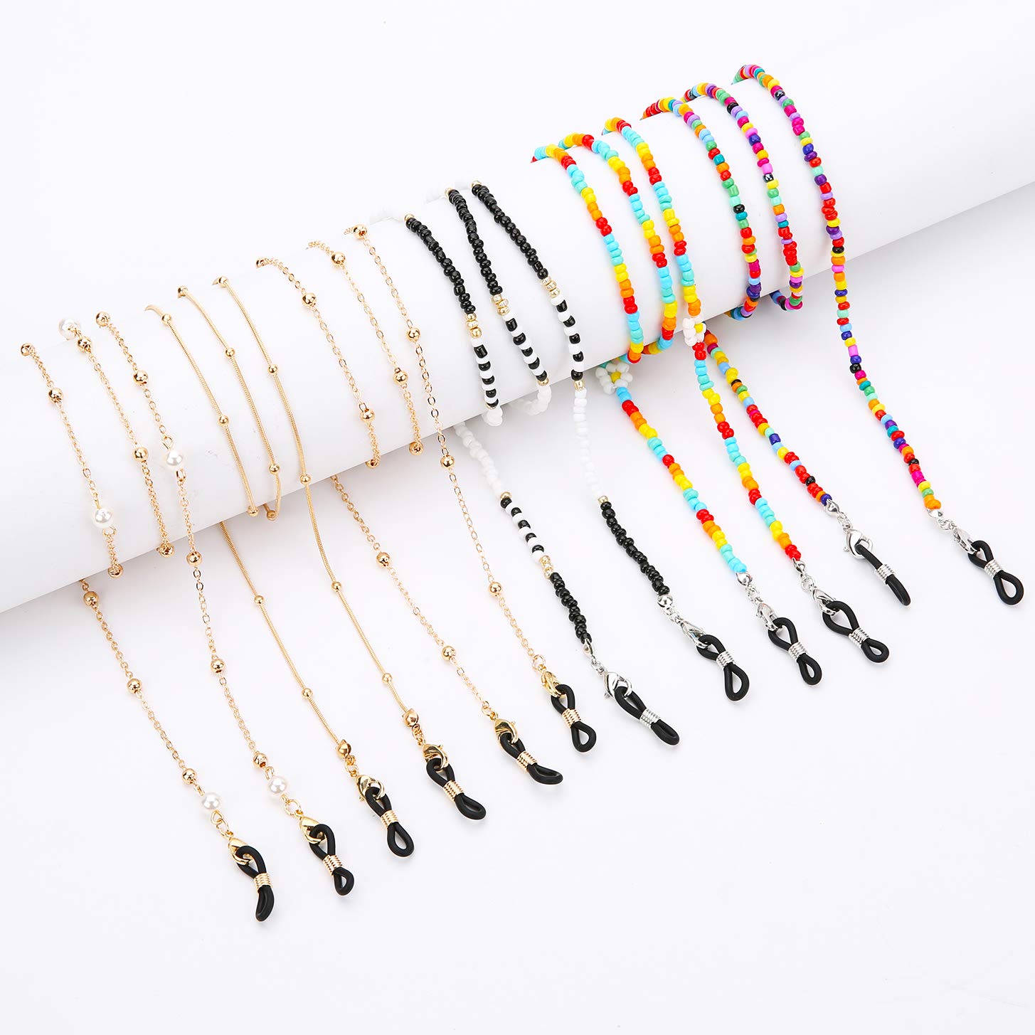 FUNEIA Mask Chain Eyeglass Chain Lanyard for Women Men Mask Lanyard Eyeglass Holder Chain Strap Gold Link Necklace Around Neck Eyeglass Chain Retainer Hanger Keeper Accessory