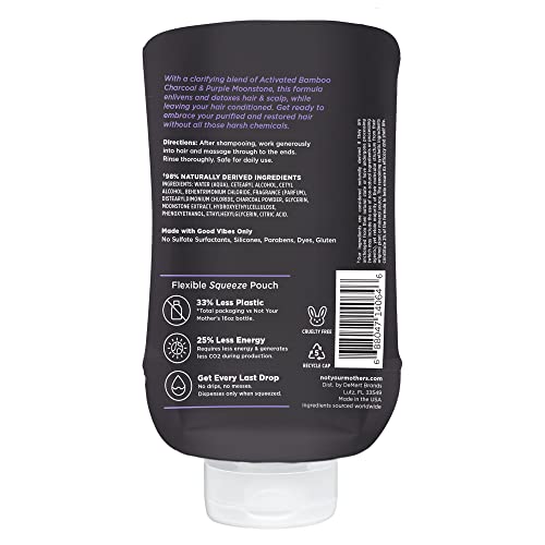 Not Your Mother's Clarify & Detox Shampoo & Conditioner Hair Car Set - 98% Naturally Derived Ingredients (Bamboo Charcoal & Purple Moonstone)