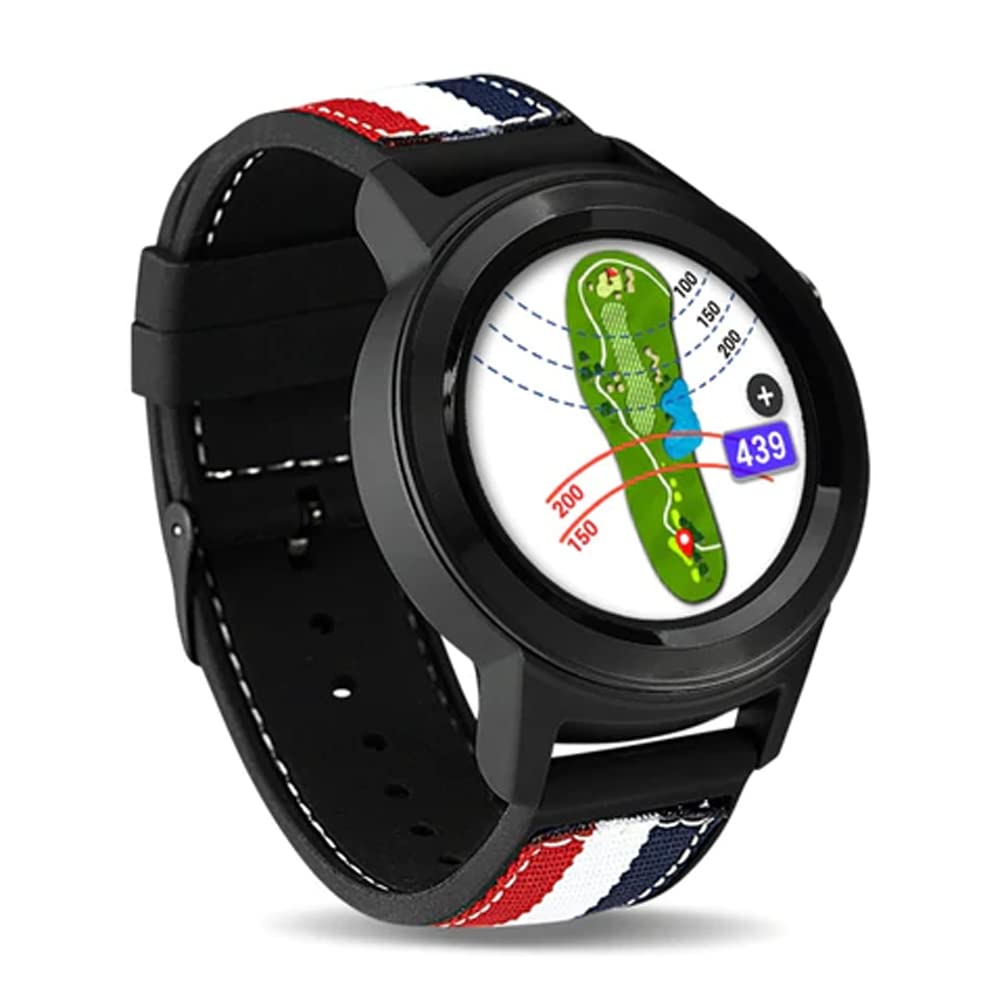 Golf Buddy Aim W10 Bluetooth Wireless Golf GPS Smartwatch Bundle with 5 Ball Markers and 1 Hat Clip - GPS Rangefinder Watch - Black