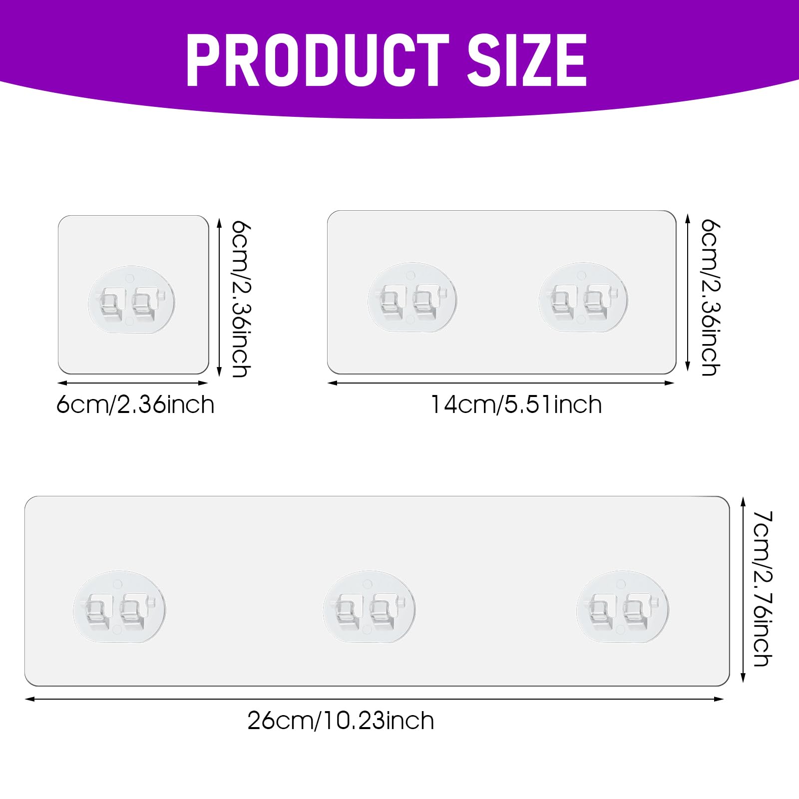 Qianyu 14 Pack Clear Shower Caddy Strong Adhesive Replacement Stickers Waterproof No Drilling Hooks Corner for Shelf Basket Kitchen Racks Bathroom Wall Hanging Shelves Storage Room Soap Holder