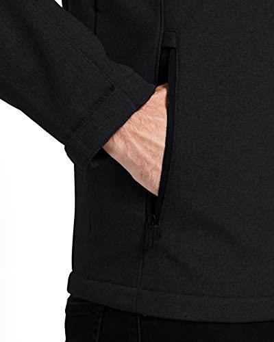 Weatherproof Men's Midweight Water and Wind Resistant Soft Shell Jacket Black (XL)