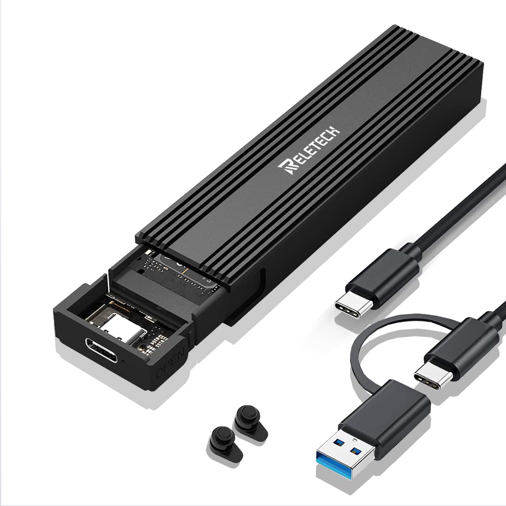 Reltetech M.2 Type-C 10GPS Hard Drive case and P400 M.2 SSD 3500M/S 1TB