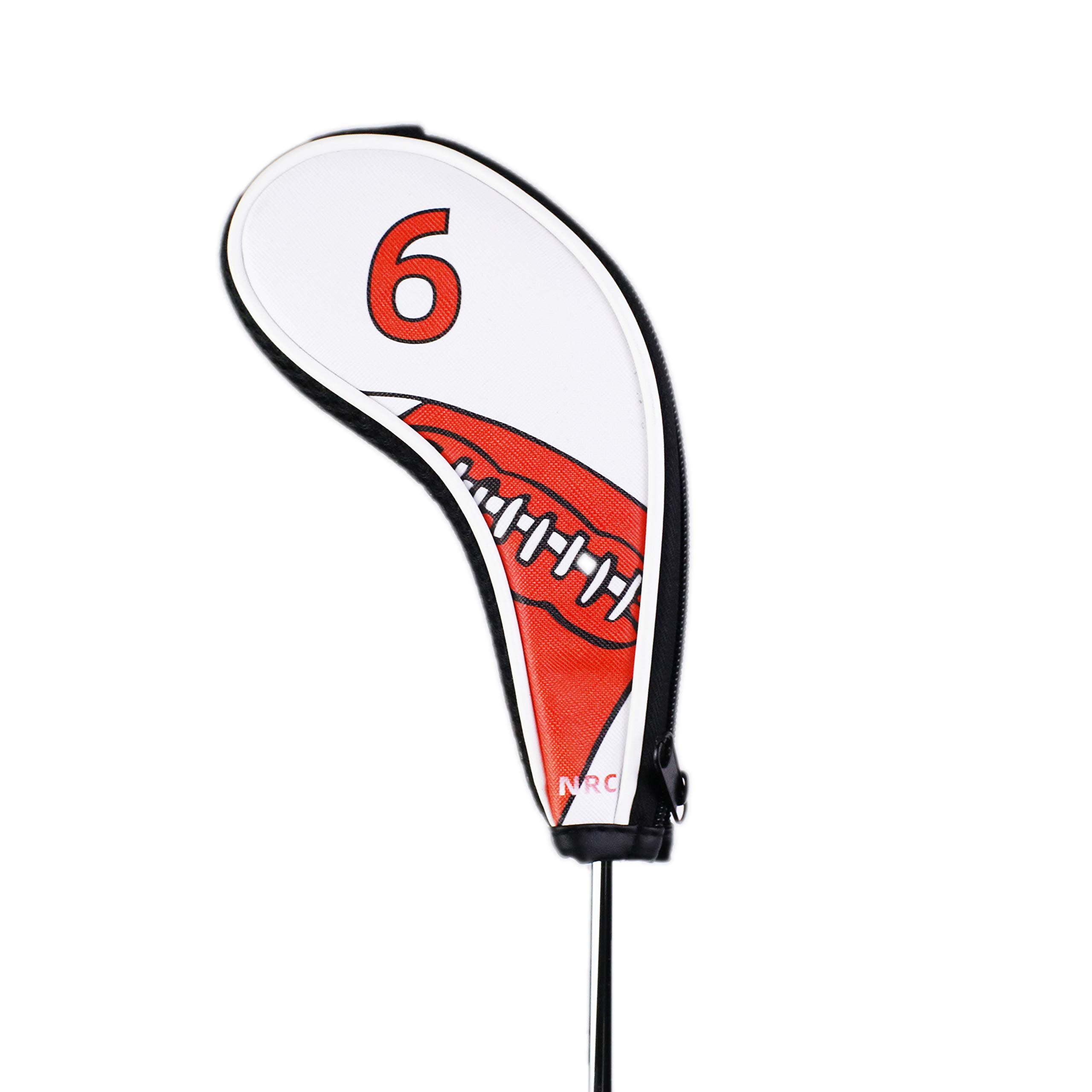 Golf Iron Head Covers 9Pcs/ Set Golf Iron Club Head Covers Handed Zipper Closure Thick Synthetic Leather Fit All Brands Titleist,Callaway,Ping,Taylormade,Cobra Etc. (Black)