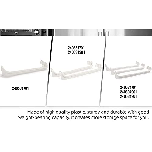 Replacement for 240534701(Middle) 240534901 Refrigerator Door Shelf Compatible with Frigidaire Kenmore Refrigerator Rack Bar Replacement for AP3214631 PS734936 948952 AP3214630 PS734935