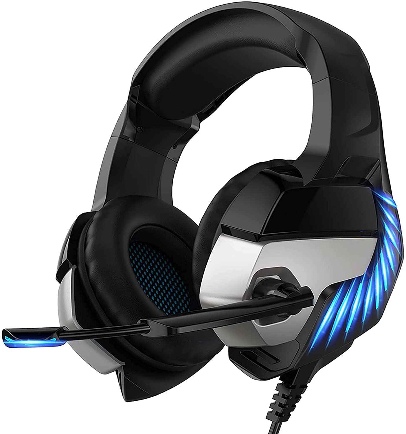 Gaming Headset, Gaming Headphones with Microphone 7.1 Surround Sound Wired Over Ear Headsets for PS4 PS5 Xbox One Switch PC Playstation Computer Laptop Headset