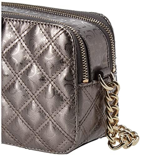GUESS Womens Noelle Crossbody Camera Bag, Pewter, One Size US