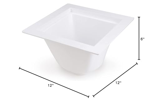 Oatey 42721 Floor-Mounted Utility Sink with 3 in. Socket, White, Small