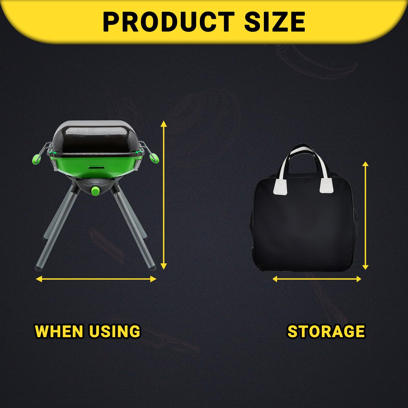 Gopper Multi-Function Portable Propane Gas Grill, Stand-Up Camping Griddle Propane Grill Suitable for 1-3 people,8000 BTU Burner,9.5 x 12 Inch Cooking Surface,Portable Bag For Easy Carrying