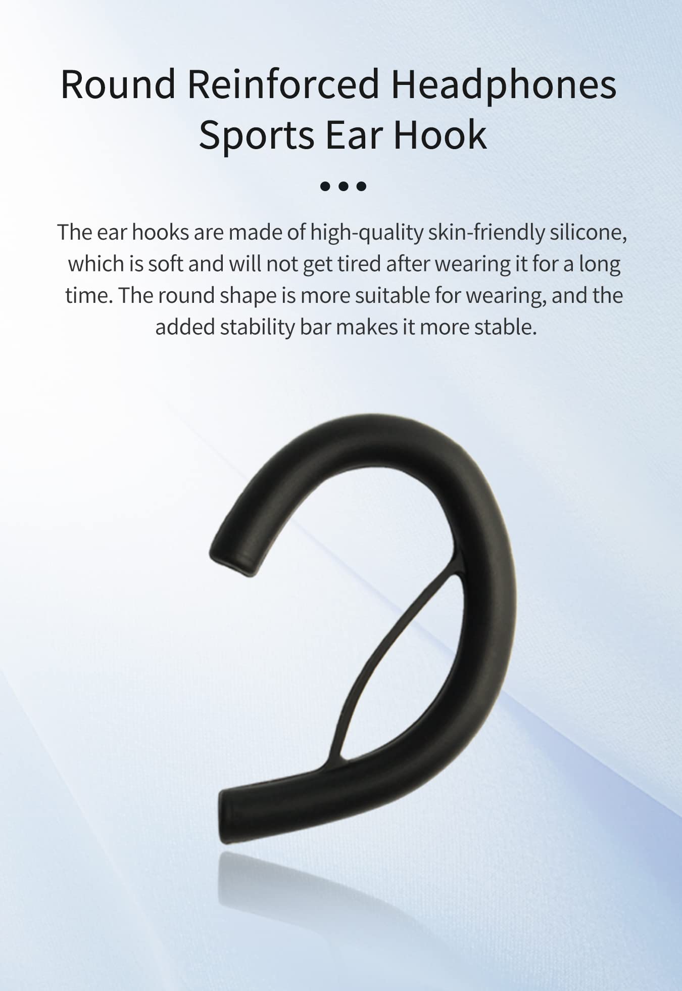 Removable Soft Silicone Earphone Hook Round Reinforced Headphones Sports Ear Hook for Earphones Earbuds Headset(5 Pair) (4color)