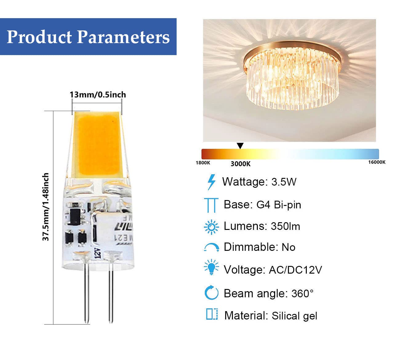 Greeogin 3pack E14 7W LED Light Bulbs,E14 European Base Bulb Equivalent 60-70W Incandescent Bulb,AC110-130V Warm White 3000K,Turkish lamp Bulb Replacement,No Flicker Not Dimmable