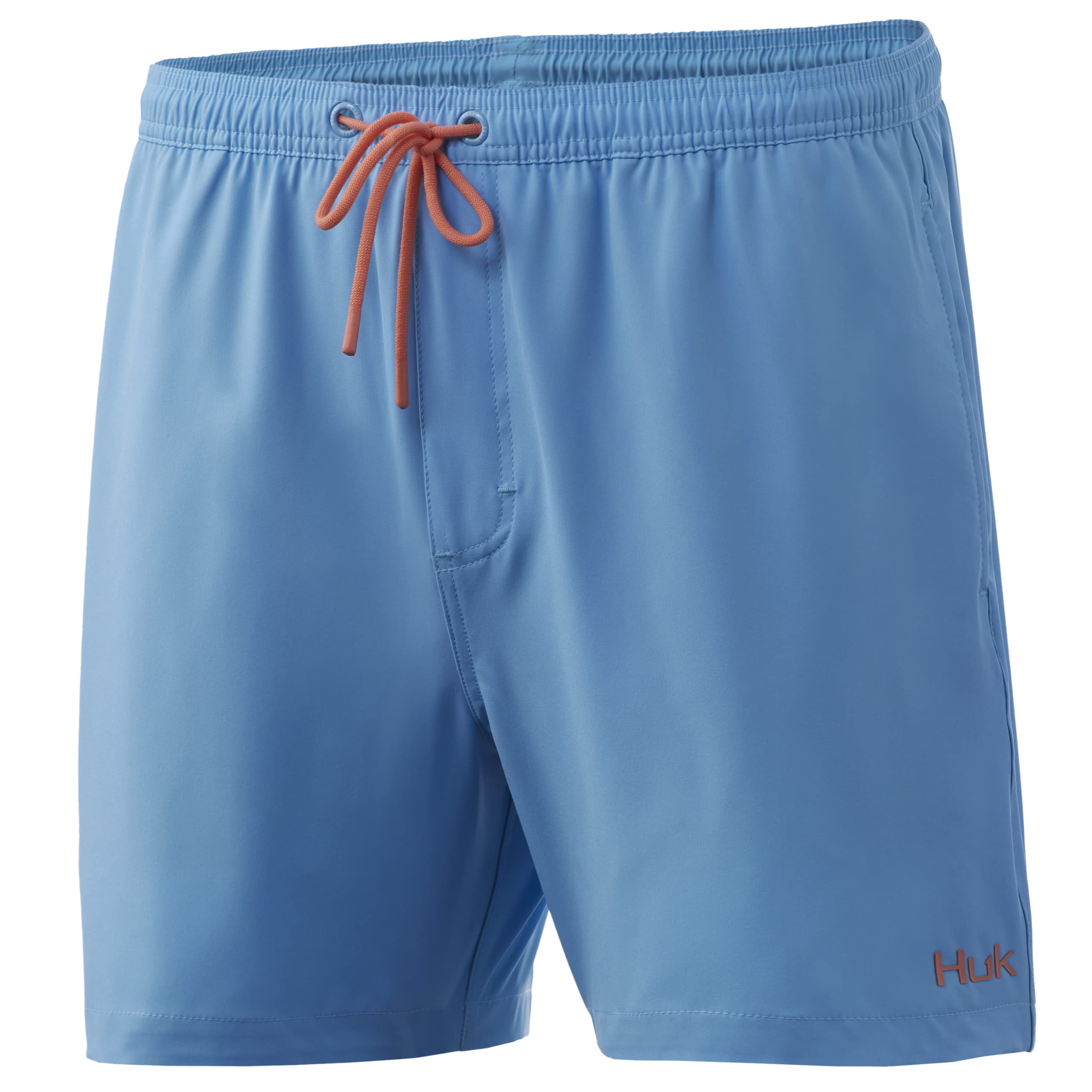 HUK Men's Standard Volley 5.5" Elastic Waist Quick-Dry Swim Shorts, Sharkskin, Large