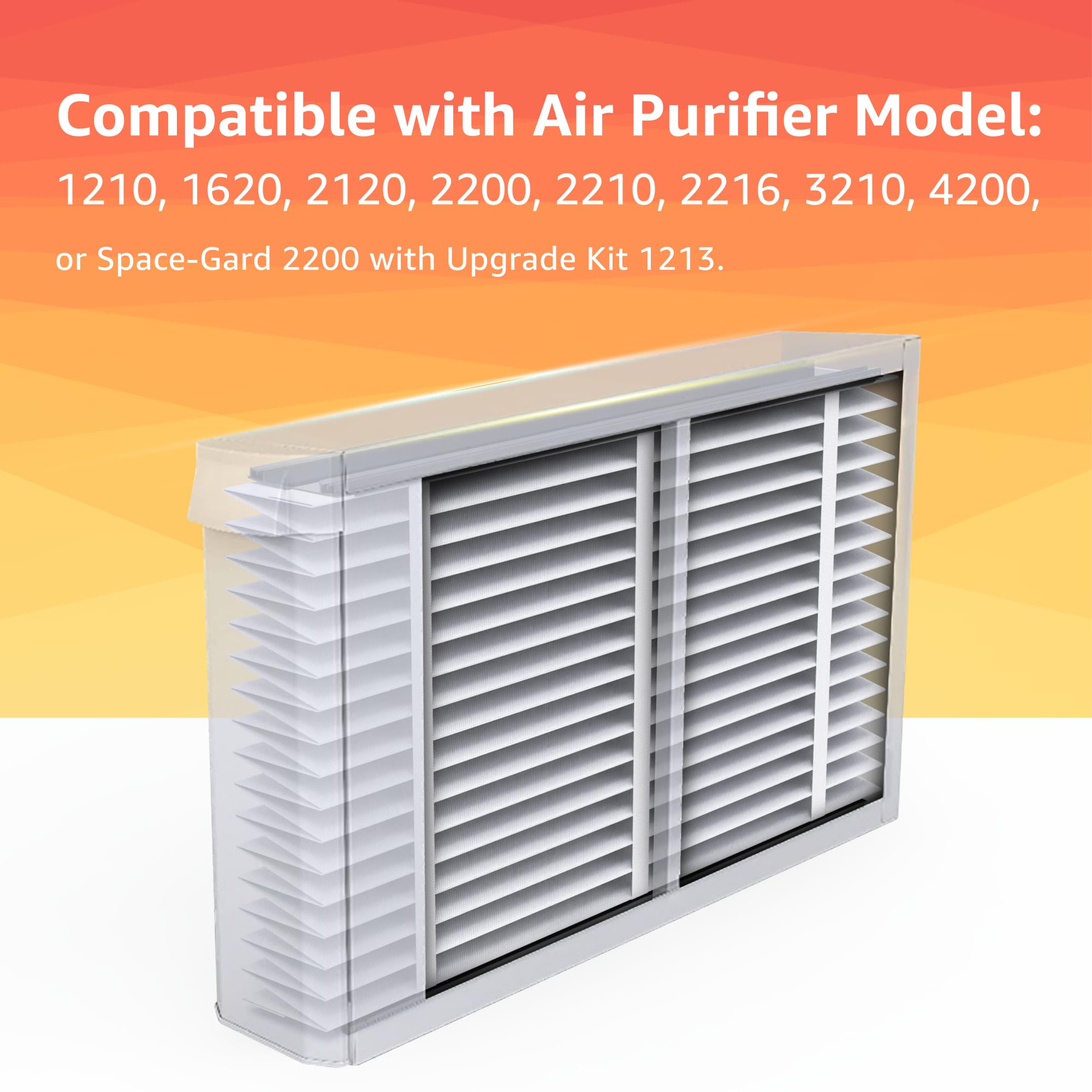 Replacement Filter for Aprilaire 213, Compatible with Air Purifier 1210, 1620, 2120, 2210, 2216, 3210, 4200, MERV 13 Collapsible 20x25x4 Air Filter, 3 Count