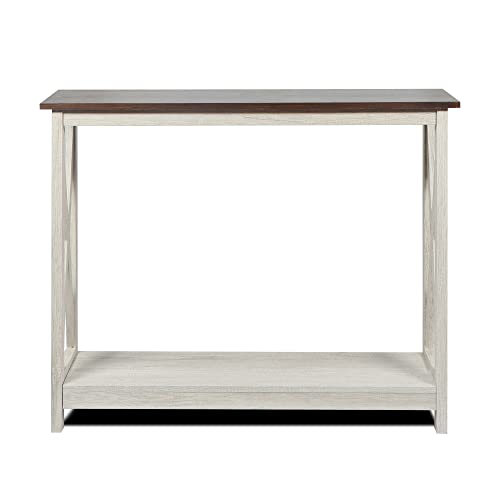 Rainbow Sophia Console Table Entryway Table Sofa Table, Modern Farmhouse Wood Console Table with 2-Tier Storage, 39 Inch, Sargent Oak/Dark Walnut