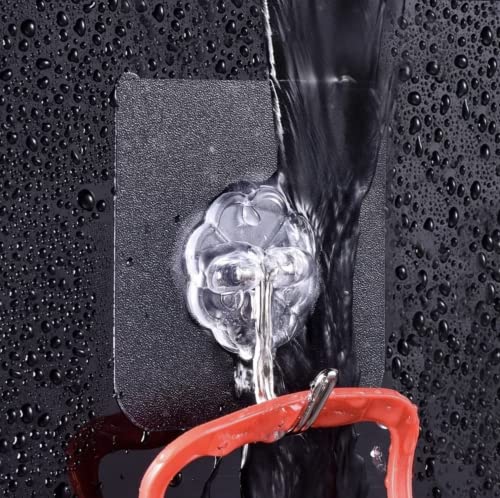 Sticky Wall Hook for Hanging 22 lbs (Max) Super Strong Heavy Duty Self Adhesive 30 Pack Transparent Invisible Waterproof Hooks for Bathroom Shower Outdoor Kitchen