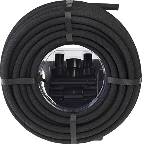 Swan Products MGSPAK38100CC Miracle-GRO Soaker System Customizable Hose with Push on Fittings, 100' x 3/8", Black
