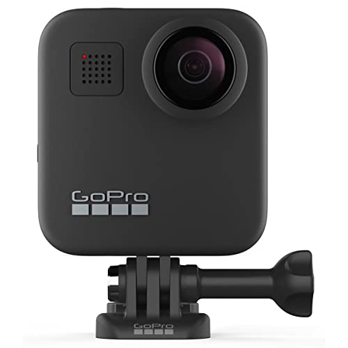 GoPro MAX Waterproof 360, Traditional Camera with Touch Screen Spherical 5.6K30 HD Video 16.6MP 360 Photos 1080p Live Streaming Stabilization - Bundle with SD Card, Sport Accessory Kit MAX