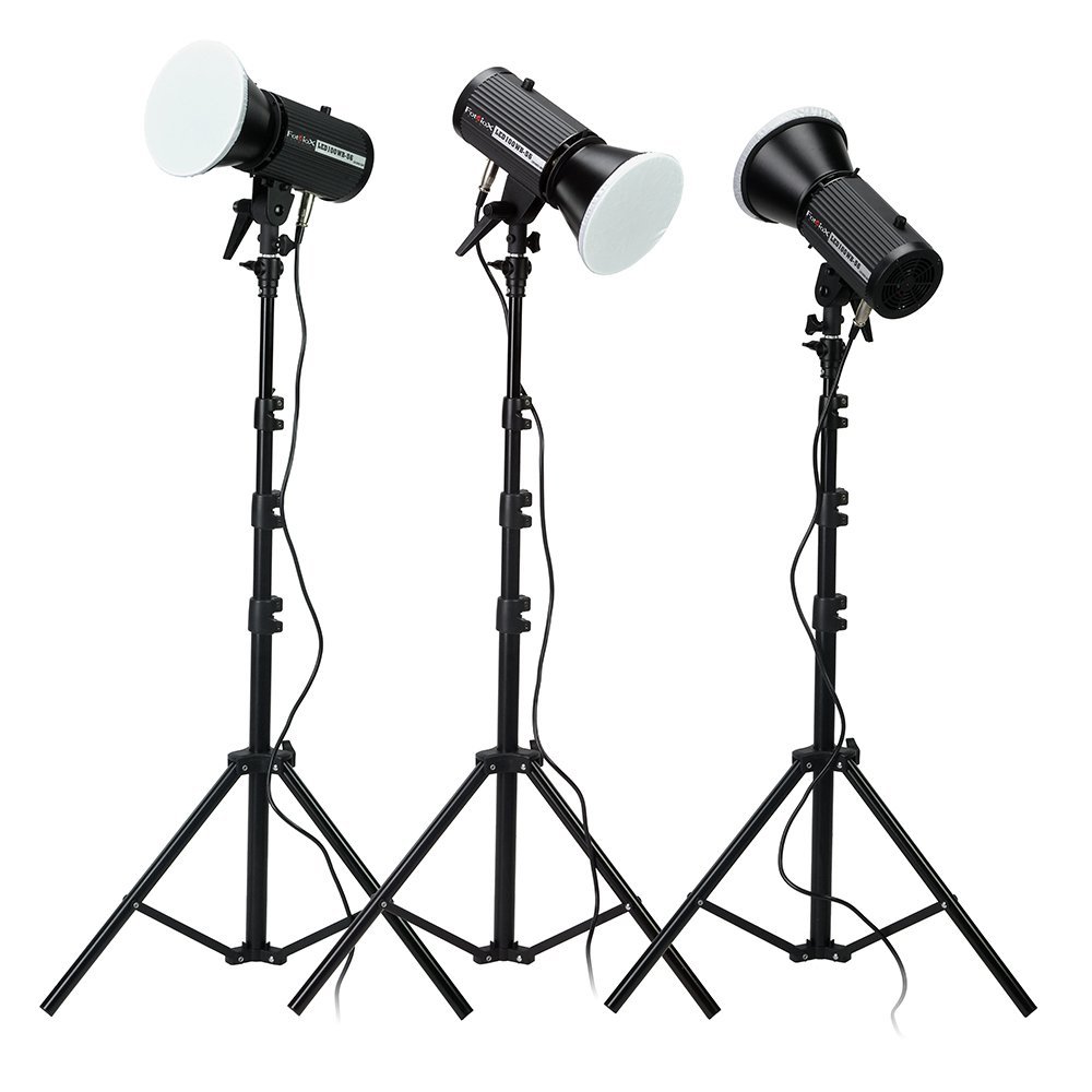 Fotodiox Pro LED-100WB-56 Studio LED Kit with 20x20 Softboxes - Set of 3X High-Intensity Daylight LED 5600k Studio Lights for Still and Video with Lightstands and Rolling Case - CRI > 92