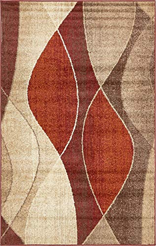 Unique Loom Autumn Collection Area Rug - Plantation (5' 1" x 8' Rectangle, Multi/ Beige)
