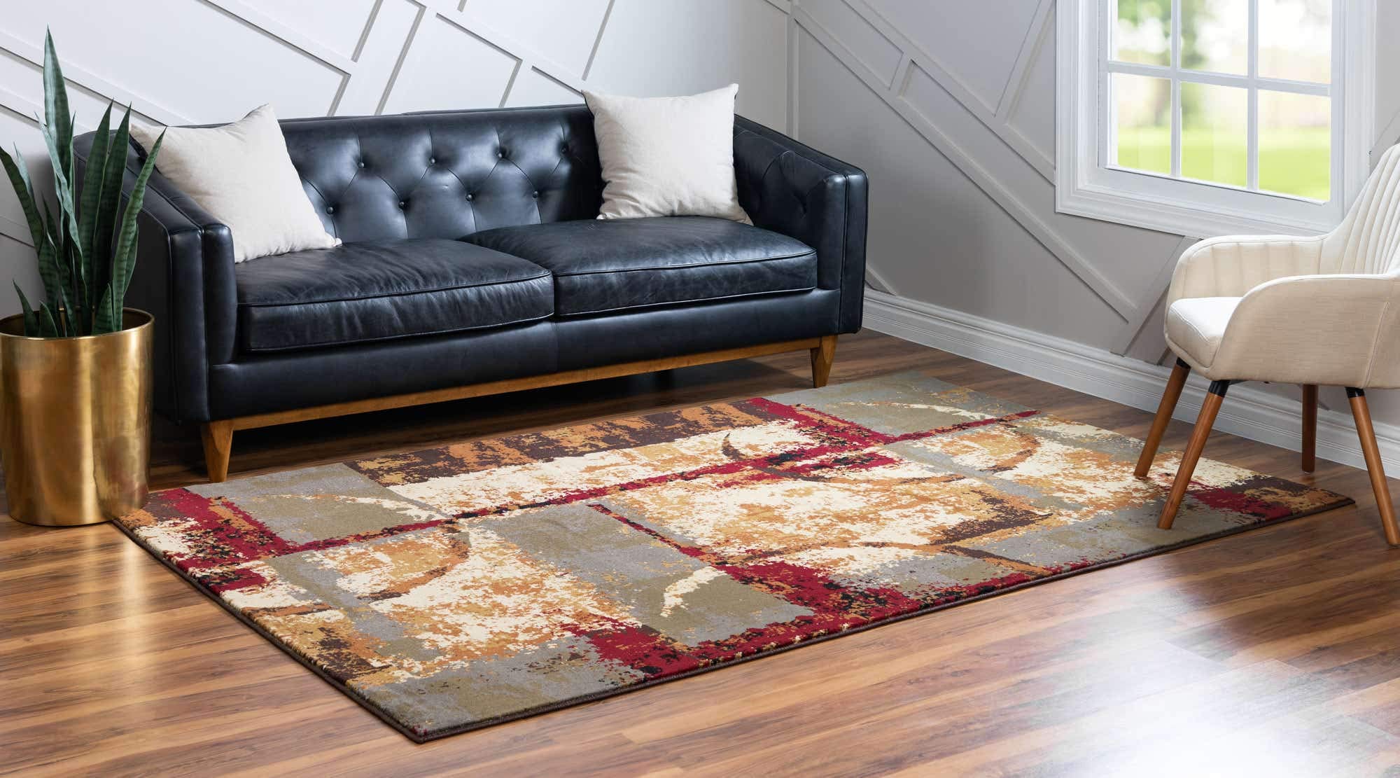 Unique Loom Barista Collection Area Rug - Catuai (2' 2" x 3' 1" Rectangle, Multi/ Brown)
