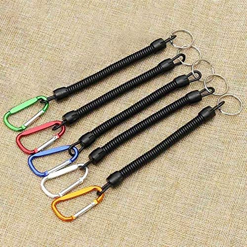 HaHawaii Fishing Lanyard, 2Pcs Retractable Fly Fishing Lanyard Buckle Cord Rope Fish Tackle Accessory - White