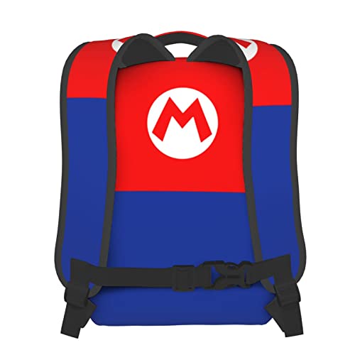 Plumber Game Backpack For Boys Girls (16.5 In), Teeng Shcool Bags Youth Travel Backpack, Classic Lightweight Lad Bookbag, Blue and Red
