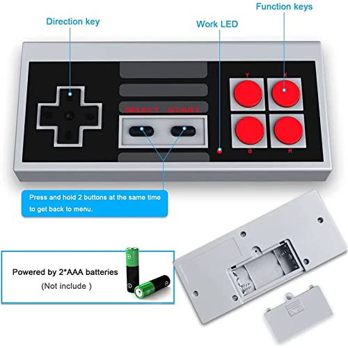 Retro Game Console with 620 Video Games,Classic Mini Game System with Wireless Controller, RCA and HDMI HD Output Plug and Play,Retro Toys Gifts Choice for Children and Adults.