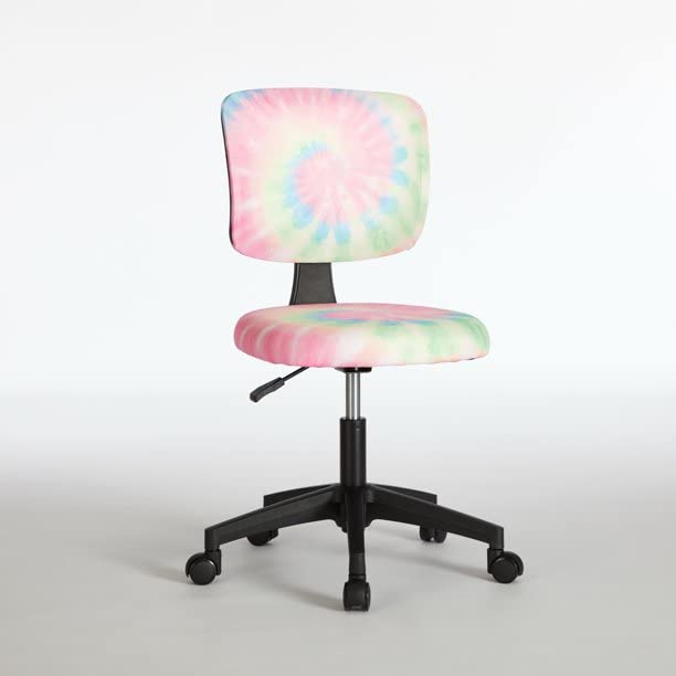 Urban Shop Pink Tie Dye Swivel Office Chair, Rainbow