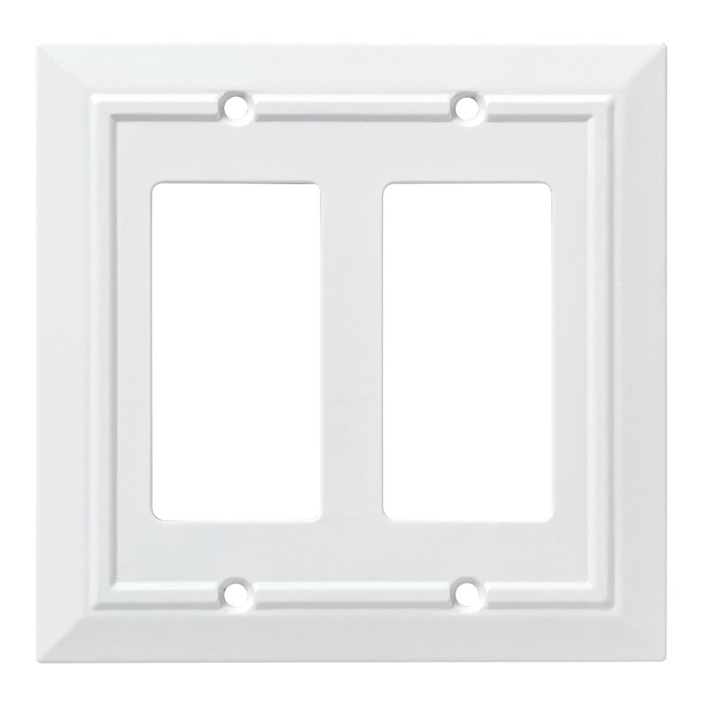 Franklin Brass W35248-PW-C Classic Architecture Double Decorator Wall Plate, Single, White
