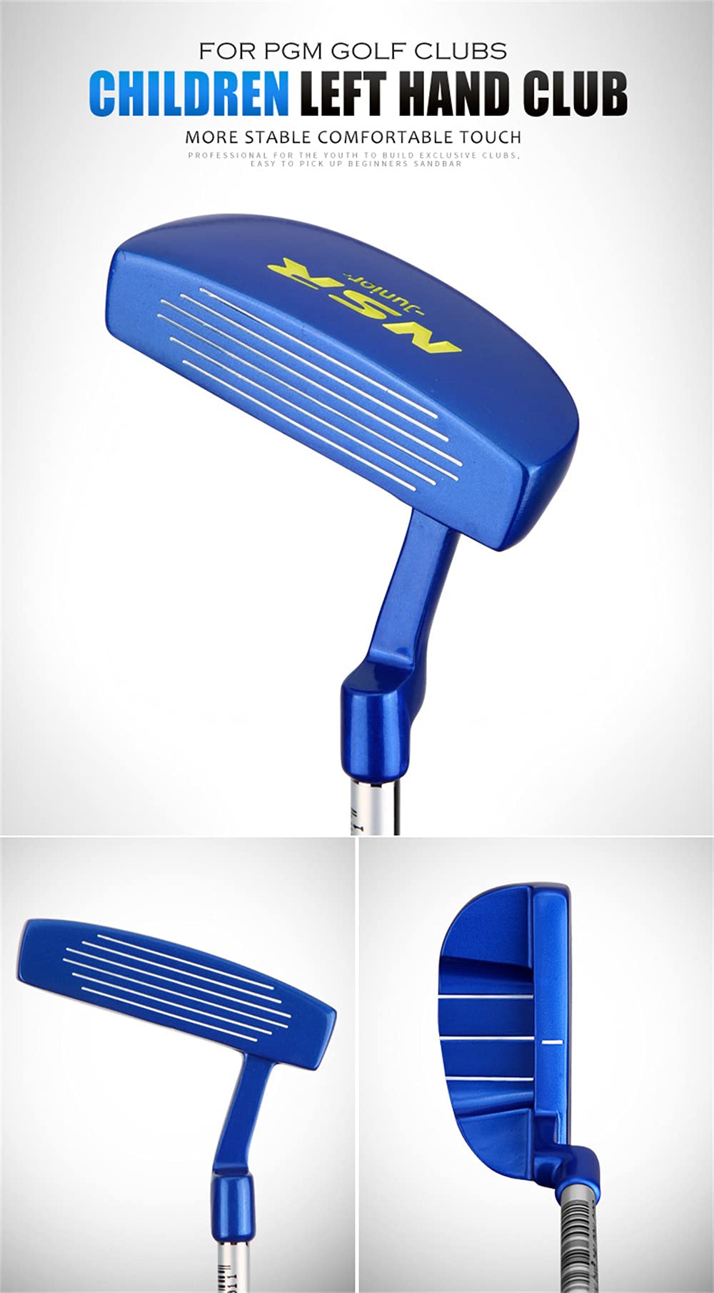 Gaolfuo Kids Golf Putter Left Hand and Right Handed Childrens Golf Clubs for Ages 3-12 Boys and Girls Practice Putters (Blue,Left Hand for Ages 3-5)