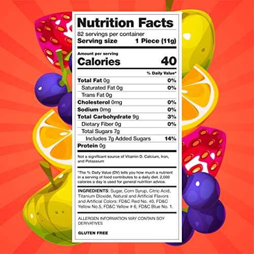 Fruit Lollipops Hard Candy, Bulk Pack 2 Pounds (75 Count), Party Favors, Pinata Stuffers