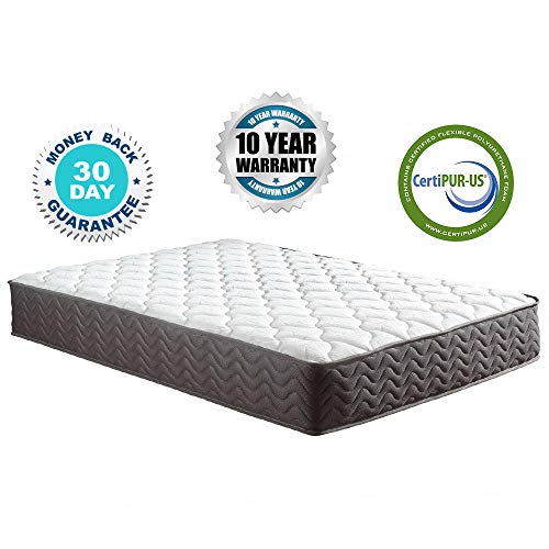 Swiss Ortho Sleep, 12" Inch Certified Independently & Individually Wrapped Pocketed Encased Coil Pocket Spring Contour Mattress - Full, White