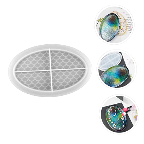 Resin Coaster Molds 1pc Pallet Mold Silicone Fruit Plate Silicone Molds for Epoxy Resin Crystal Tray Resin Tray DIY Plate Mould Dish Casting Mold Storage Tray Casting Tray Set