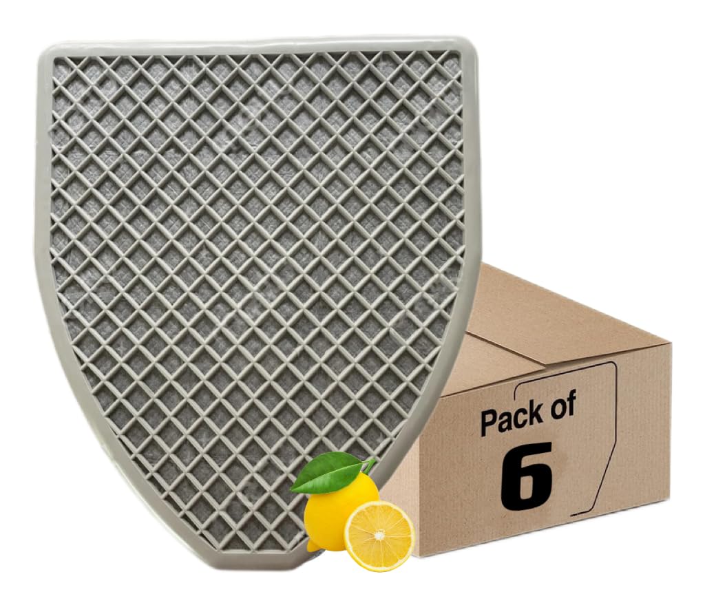 Urinal Mats for Men(6 Pack)High-Tech Bamboo Charcoal Absorbs Odor, Non-Slip Deodorization, Gray Floor Water Absorption, Urine Mats for Restrooms & Bathrooms, Mens Urinal