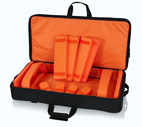 Gator Club Series DJ Backpack with Adjustable Interior and Bright Orange Lining Fits 27" Controllers (G-CLUB-CONTROL-27BP)