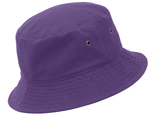Utmost Bucket Hat 100% Cotton & Denim Lightweight Packable Outdoor Summer Beach Fishing Sun Hat(L/XL, 1pc Purple)