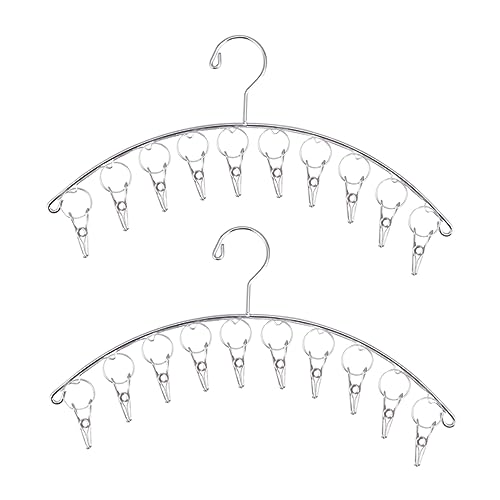 Zerodeko 6 Packs Stainless Steel Hangers Scarf Rack Towel bin Clothes Hanger s Diapers Laundry Drying Rack Clothes Clips Drip Hanger Coat Hanger Clothespin Socks Rack drip Rack