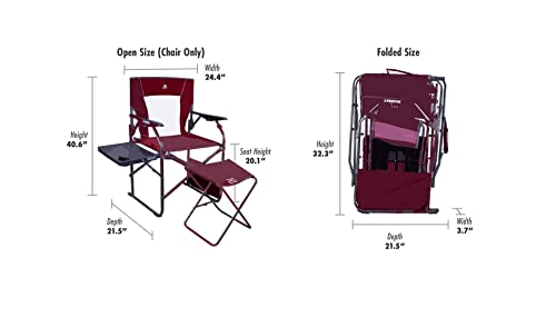 GCI Outdoor 3-Position Director's Chair with Ottoman