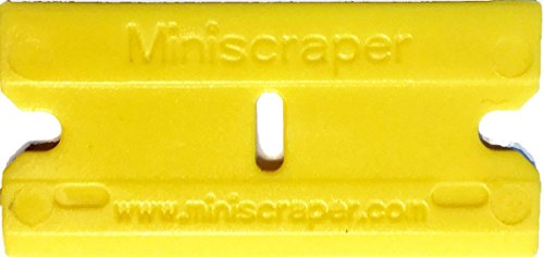 MINISCRAPER 20 Plastic Razor Blades Double Edged with Thicker and Thinner Edges/Decal Remover 2X Plus