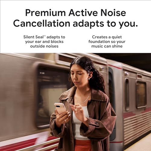 Google Pixel Buds Pro - Noise Canceling Earbuds - Up to 31 Hour Battery Life with Charging Case[2] - Bluetooth Headphones - Compatible with Android - Porcelain