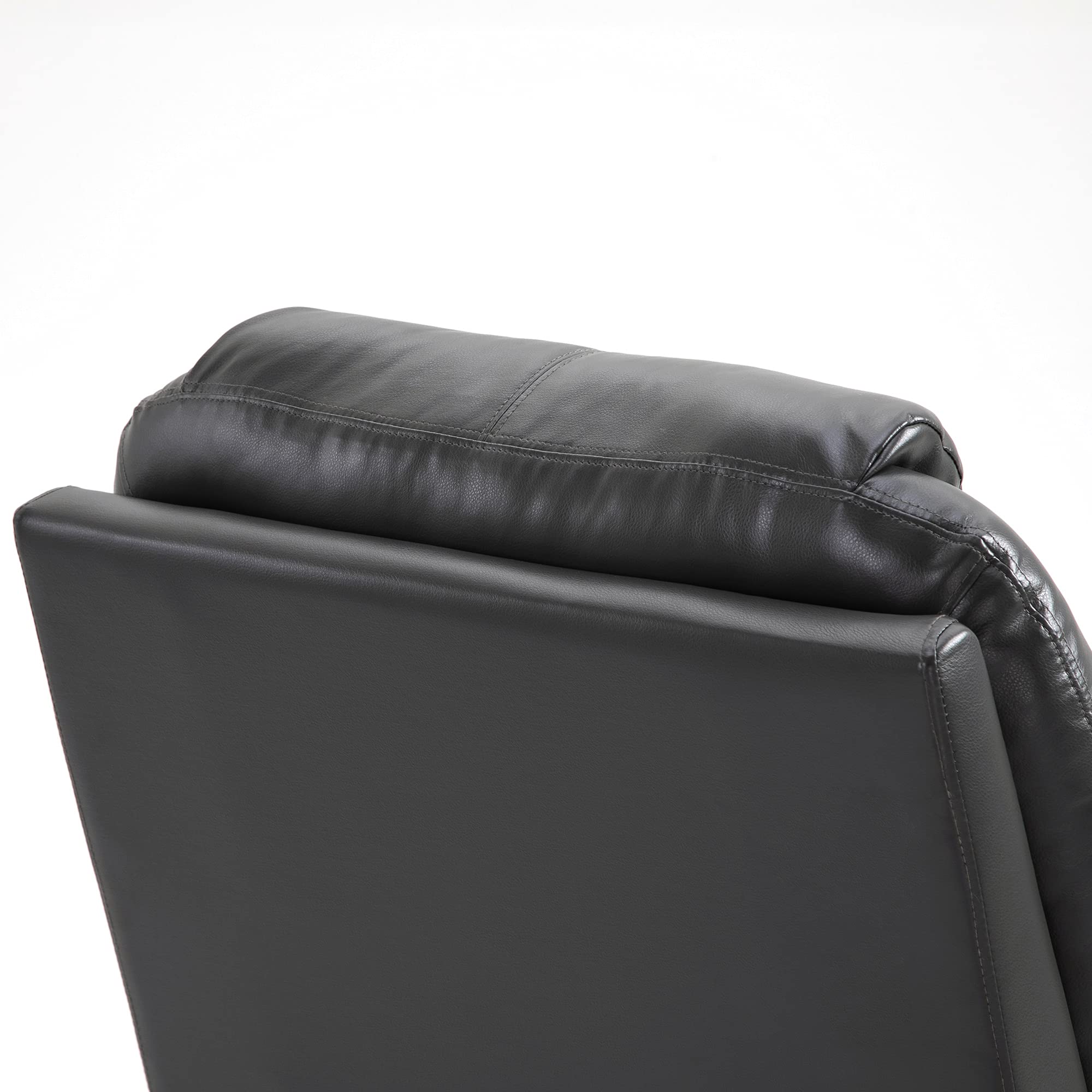 HOMCOM Multi-Pressure-Level Massage Chair with USB Charger, Back and Lumbar Support, Thick Armrests, Faux Leather Recliner Chair, 8-Point Massage Recliner, Charcoal Gray