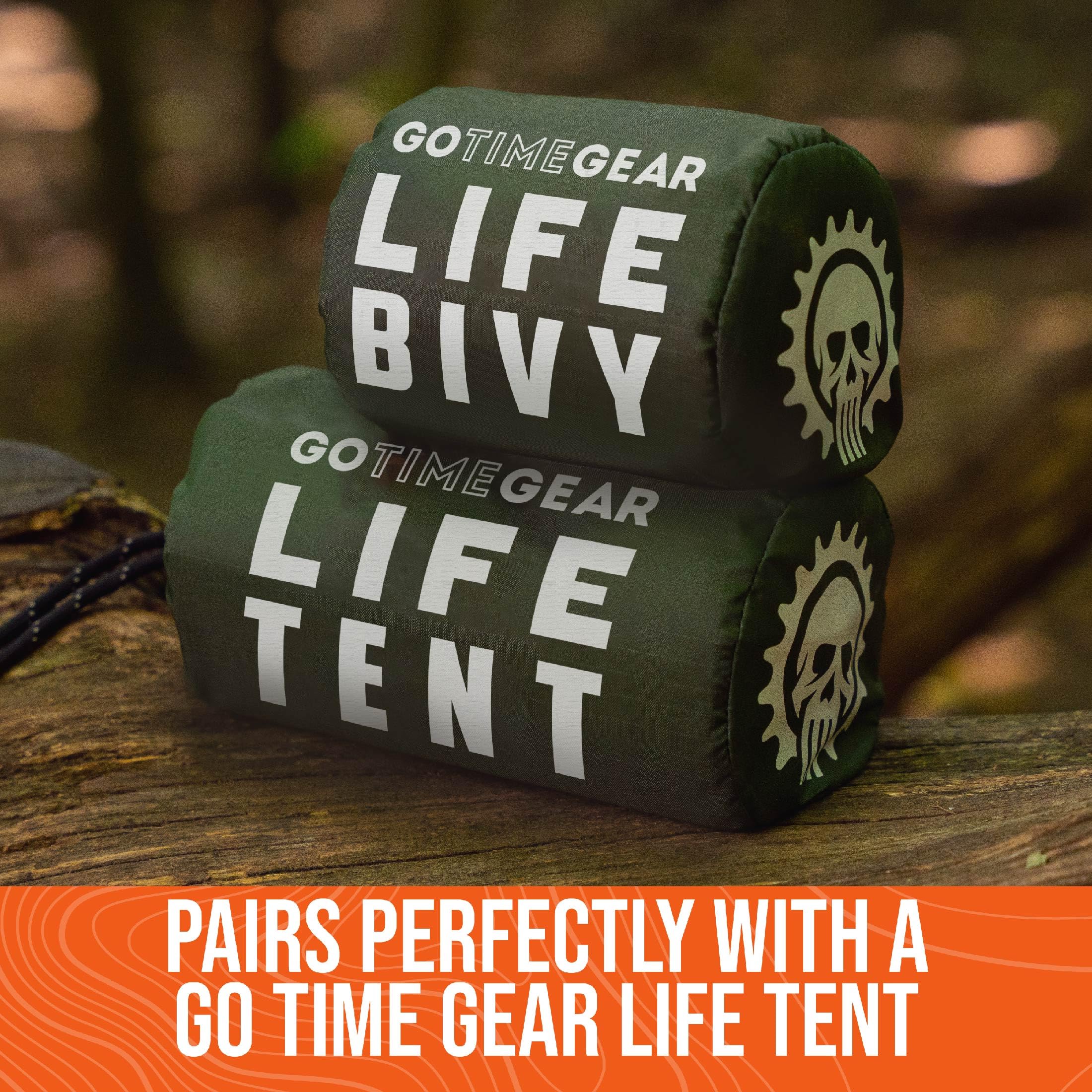 Go Time Gear Life Bivy Emergency Survival Sleeping Bag Thermal Bivy - Use as Emergency Bivy Sack, Survival Sleeping Bag, Mylar Emergency Blanket